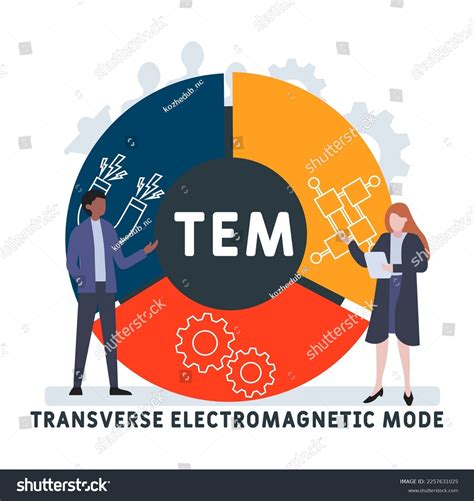 Tem Transverse Electromagnetic Mode Acronym Business Stock Vector