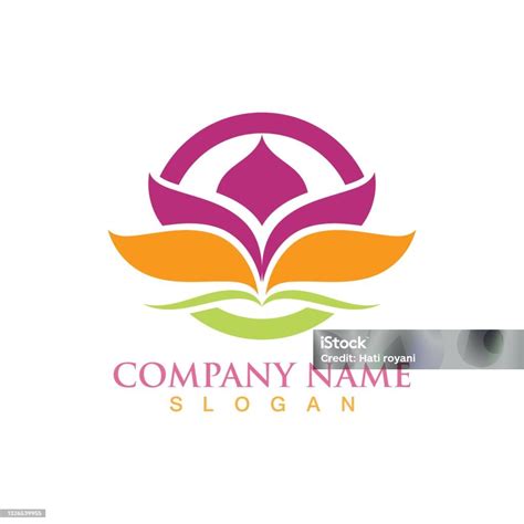 Logo Bunga Lotus Dan Vektor Simbol Ilustrasi Stok Unduh Gambar Sekarang Alam Bisnis