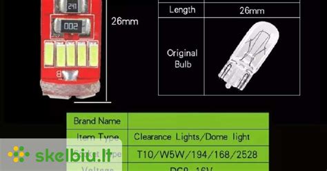 Led Lempute W5w Canbus Skelbiult