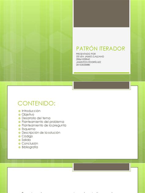 Patrón Iterador Pdf Áreas De Informática Informática