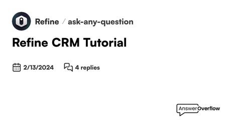 refine crm tutorial refine