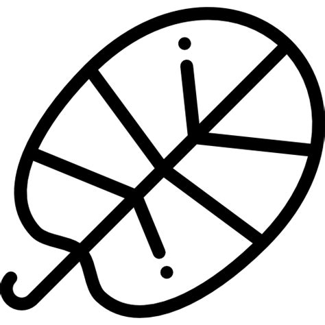 Leaf Detailed Rounded Lineal Icon