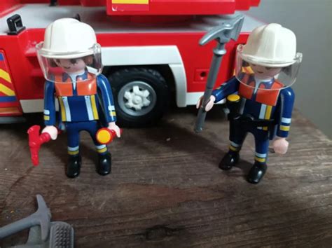PLAYMOBIL LOT 2 Camion Pompier Grande Echelle 4820 1 Complet Origine 2