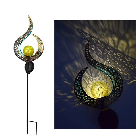 LED Solar Flame Light Metal LED Garden Light Flame Grandado