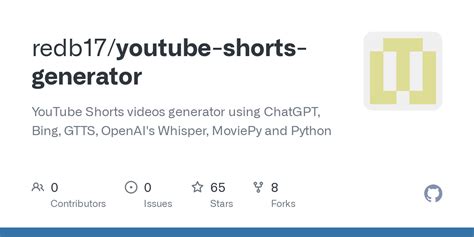 Github Redb17youtube Shorts Generator Youtube Shorts Videos