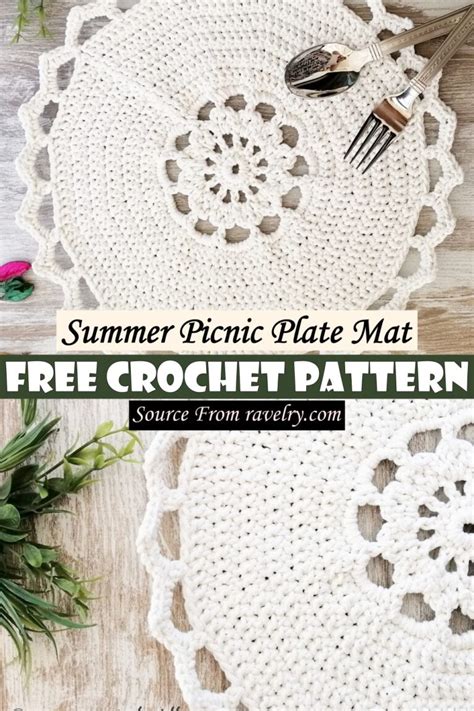 15 Free Crochet Table Mat Patterns For Decoration