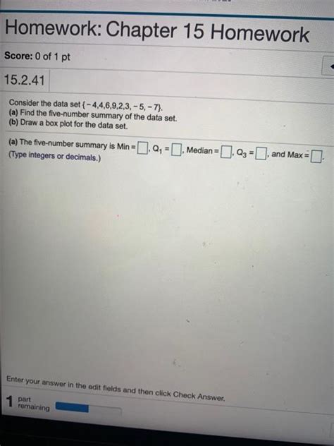 Solved Homework Chapter 15 Homework Score 0 Of 1 Pt