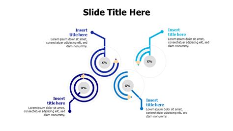 4 points rounded bencils with percentage infographic inforgraphics and slides