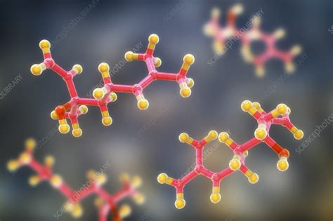 Linalool Molecule Illustration Stock Image F036 6016 Science