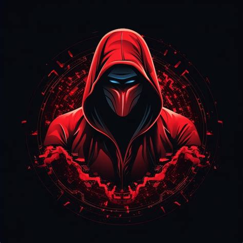 Premium Photo Logo With A Hooded Hacker