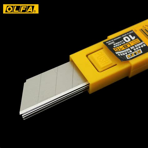 日本原装进口爱利华olfa Lb 10大型刃刀片18mm宽 10片装大号碳钢美工刀片工业用壁纸墙纸裁纸加厚用虎窝淘