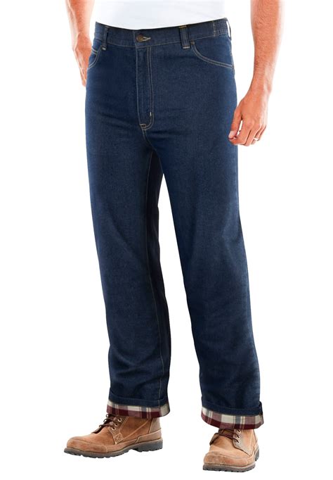 Liberty Blues Mens Big And Tall Flannel Lined Side Elastic Jeans