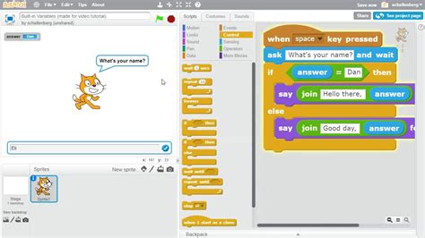 Scratch Built In Variables Day 9 YouTube