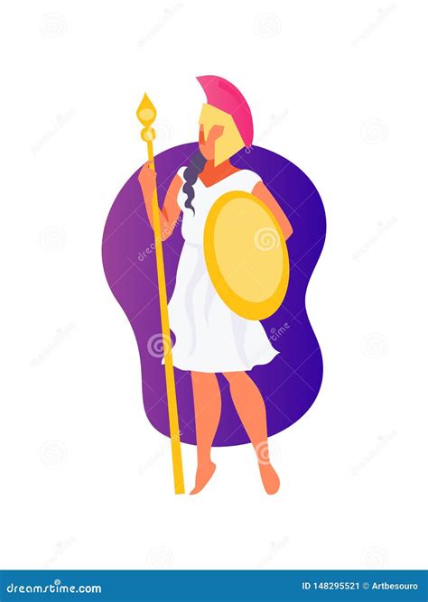 Goddess Athena Vector Stock Vector Illustration Of Ancient 148295521