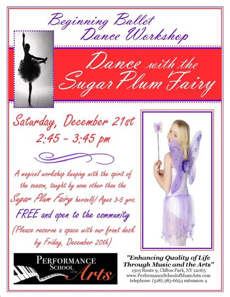 Dance Workshop Sugar Plum Fairy Cm School Of Fine Arts Music
