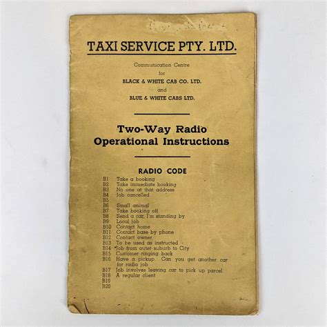 Two Way Radio Operational Instructions The Book Merchant Jenkins