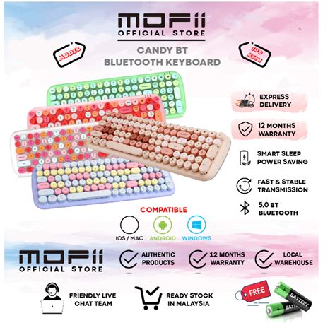 Mofii Candy Bt คีย์บอร์ดบลูทูธ Shopee Thailand