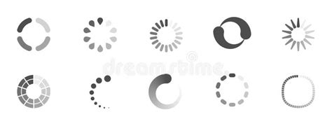 download sign set load icons set load system data load stock vector