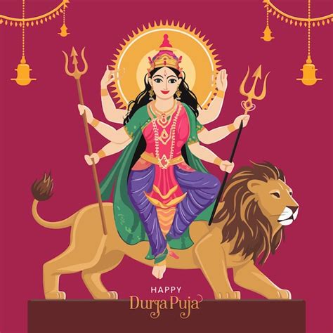 Premium Vector Durga Puja Sale Banner Template Design Navaratri Sale