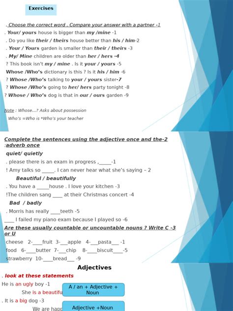 The Second Lecture Adjectives Pdf Linguistics Languages