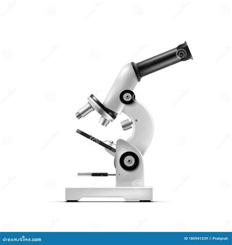 Realistic Microscope Parts Infographic Presentation Chart Cartoon Vector