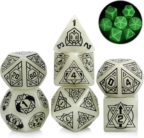 Glow In The Dark Giant Dnd Dice Dndnd 25mm Glowing