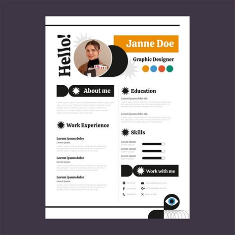 Vecteurs Et Illustrations De Exemples Cv Graphiste En Téléchargement