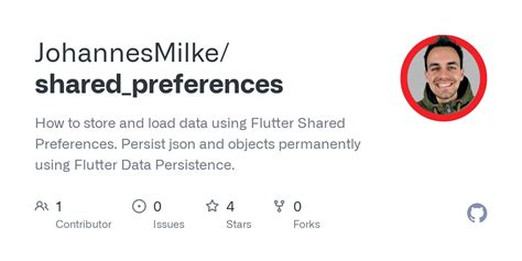 github johannesmilke shared preferences how to store and load data