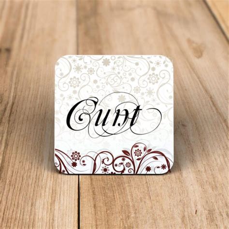 Decorative Cunt Coaster Rude Coasters Slightly Disturbed