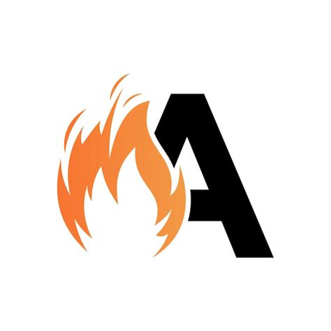 Premium Vector A Letter Logo Design In Fire Initial Style Premium Vector
