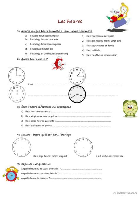 67 Heure Français FLE fiches pedagogiques pdf doc