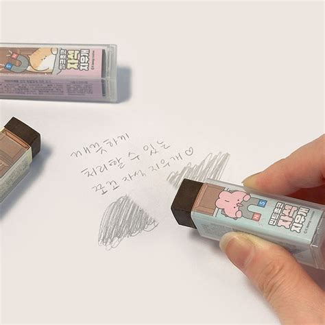 [3개세트] 순덕이 초코 자석 지우개 3종1세트 재밌는 특이한 잘지워지는 지우개 캐릭터 단체선물 에이블리