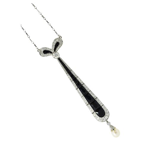 Diamond And Natural Pearl Necklace By Marret Frères For Sale At 1stdibs