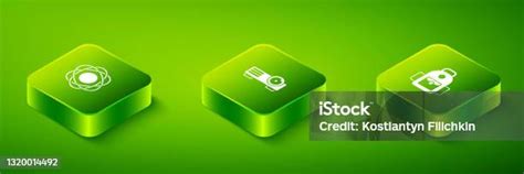 Isometric 무비 영화 미디어 프로젝터 학교 배낭 및 원자 아이콘을 설정합니다 벡터 3차원 형태에 대한 스톡 벡터 아트 및 기타 이미지 Istock