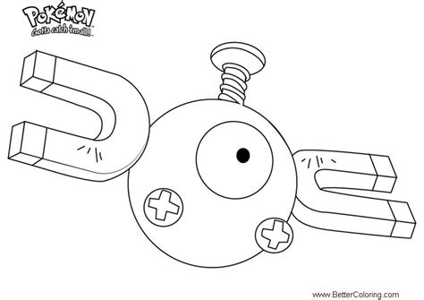 Pokemon Coloring Pages Magnemite Free Printable Coloring Pages