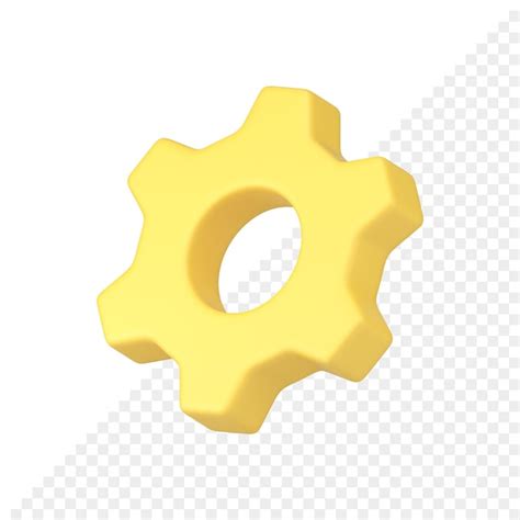 Premium Psd Cogwheel Gear Software Development Repair Setting Yellow