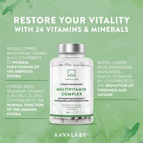 Multivitamin Complex 24 Vitamins And Minerals Aavalabs