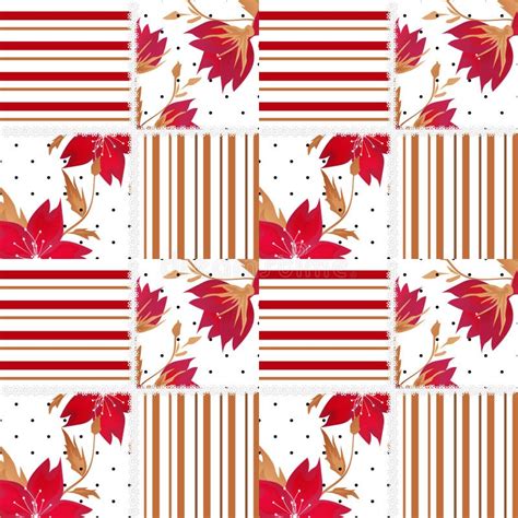 Patchwork Seamless Pattern Texture Background Stock Illustration