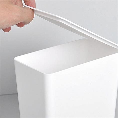 미니 화이트 귀여운 사무실 탁상 휴지통 쓰레기통 감도 깊은 취향 셀렉트샵 29cm