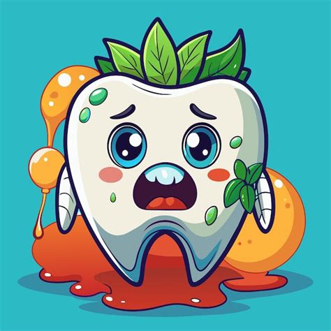 Premium Vector A Tooth With A Bite Taken Out Of It