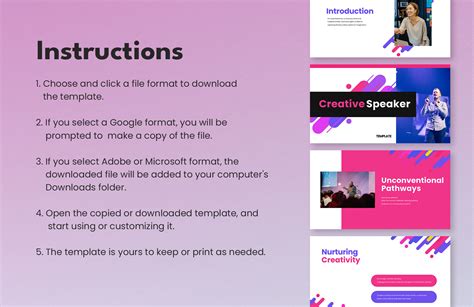 Creative Speaker Template In PPT PDF Google Slides Apple Keynote Download Template Net