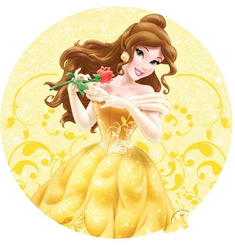 Printed Custom Princess Belle Deco Kit Round Fabric Backdrop Etsy