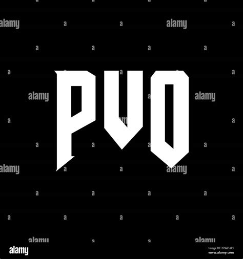 Pvo Letter Logo Design For Technology Company Pvo Logo Design Black And White Color Combination