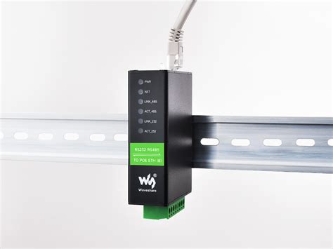 串口服务器RS232 RS485转RJ45以太网模块 RS232 RS485双通道独立工作 双PoE网口 导轨式工业隔离型串口模块 双向透明传输