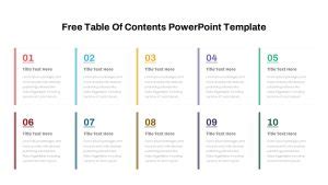 Free Table Of Contents PowerPoint Template SlideBazaar