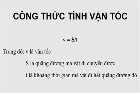 Công Thức Tính Vận Tốc Quãng Đường Bí Quyết Tính Toán Hiệu Quả Và Dễ Dàng