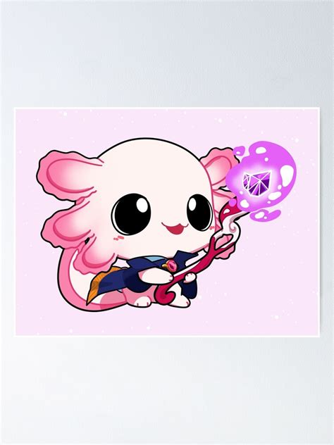 Axolotl Wizard Poster For Sale By Missymoomedia Redbubble