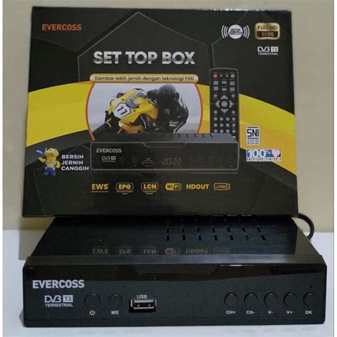 SET TOP BOX TV DIGITAL DVB T2 EVERCOSS STB MAX