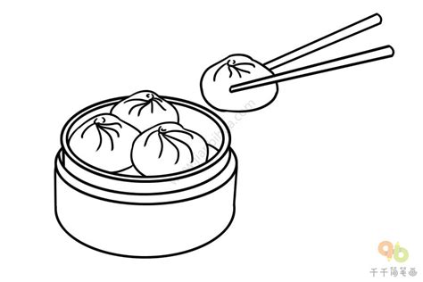 包子简笔画图片大全 主食简笔画