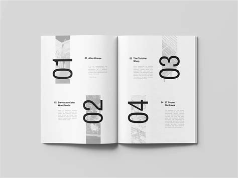 Architecture Portfolio Table Of Content Templates Behance